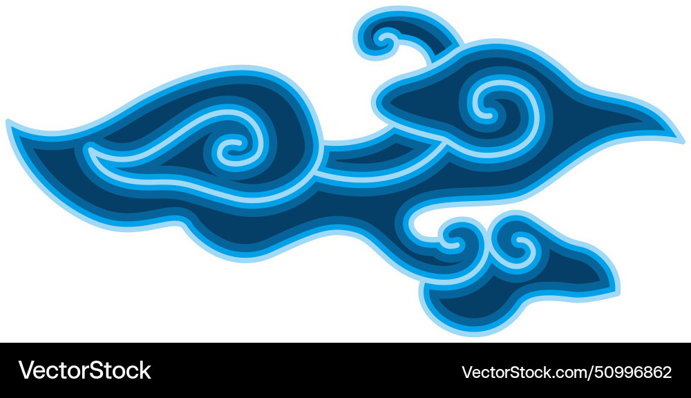 Batik mega mendung biru Royalty Free Vector Image Batik mega mendung biru Royalty Free Vector Image