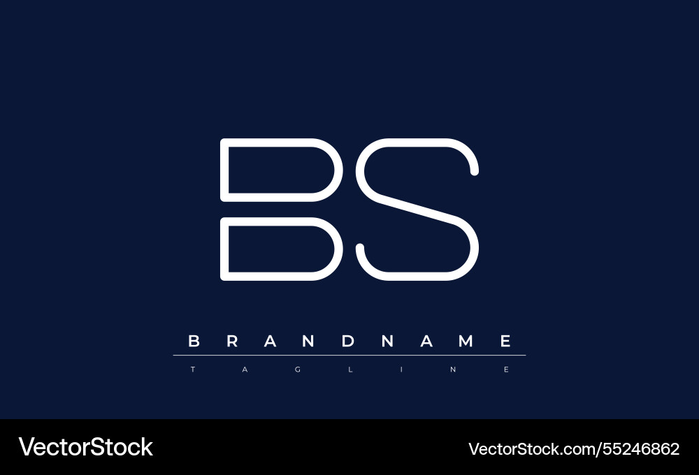 Creative bs letter initial logo image Royalty Free Vector