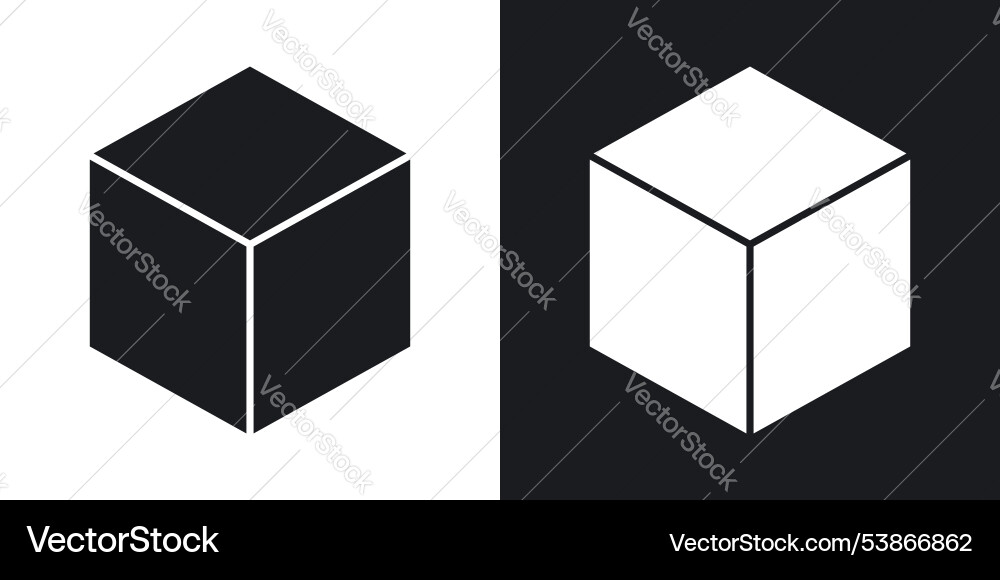 Cube Symbol Set Lizenzfreies Vektorbild - VectorStock