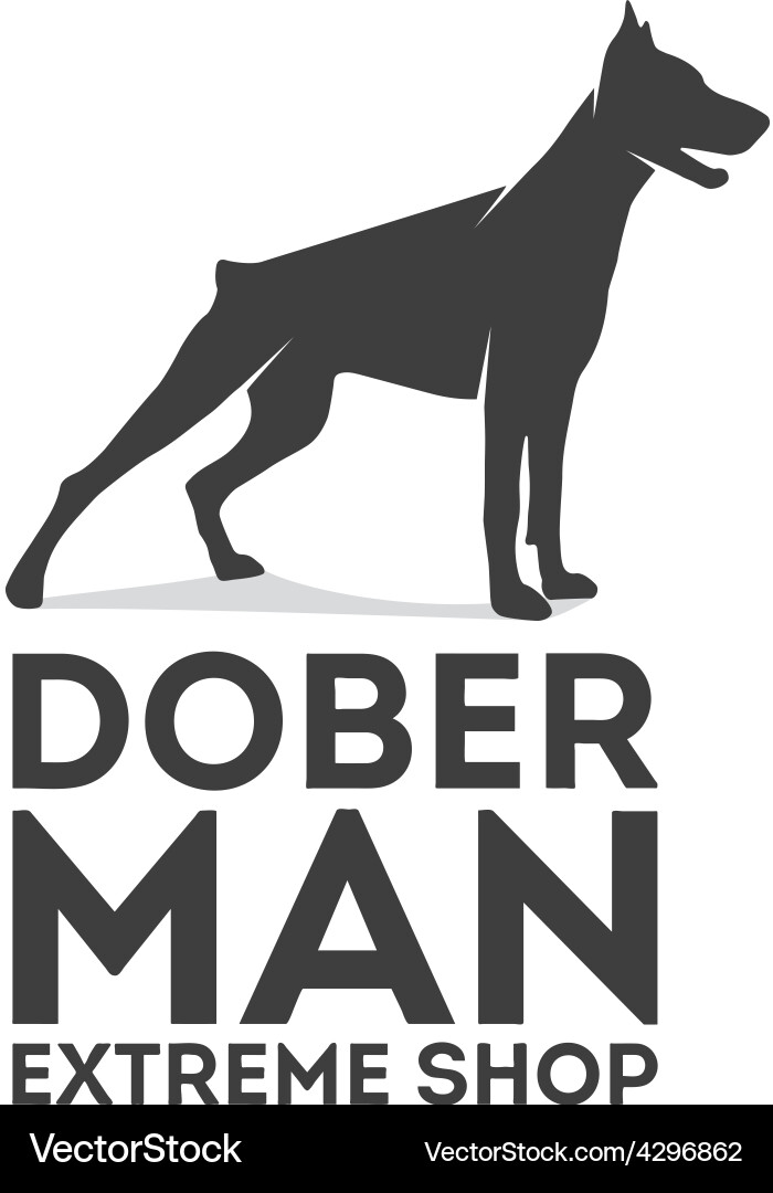 Doberman logo Royalty Free Vector Image - VectorStock