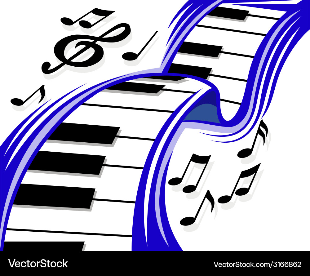 Piano wave Royalty Free Vector Image - VectorStock