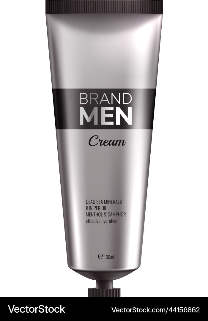 Realistic men cream Royalty Free Vector Image - VectorStock