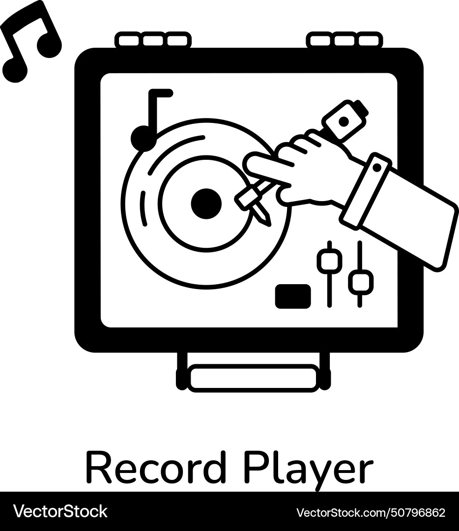 Record player Royalty Free Vector Image - VectorStock