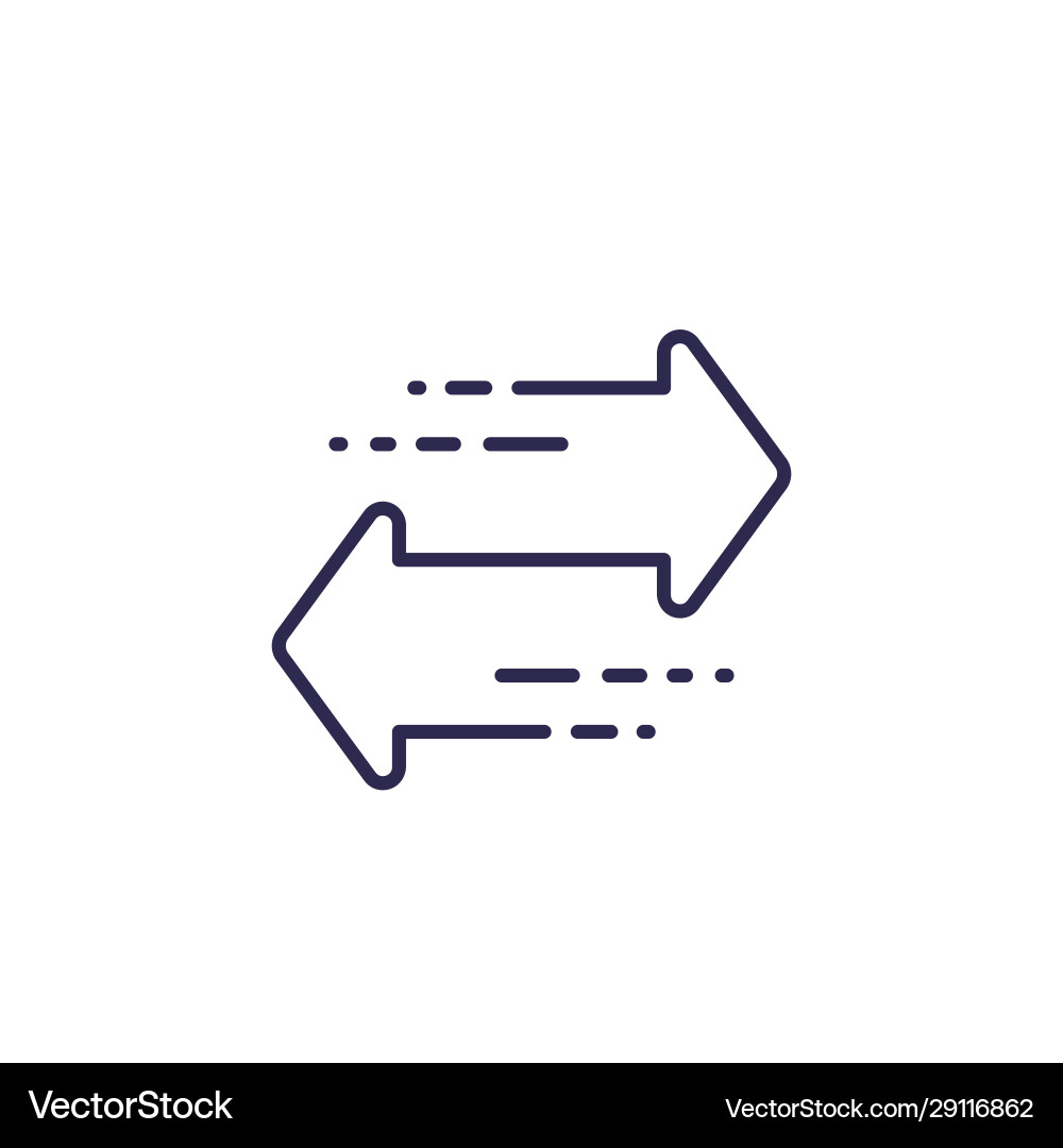 Reverse Exchange Arrows Icon Royalty Free Vector Image