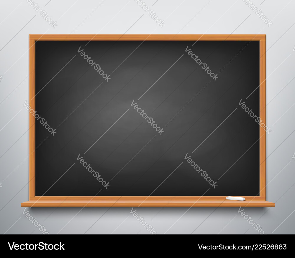 Blackboard with chalk Royalty Free Vector Image