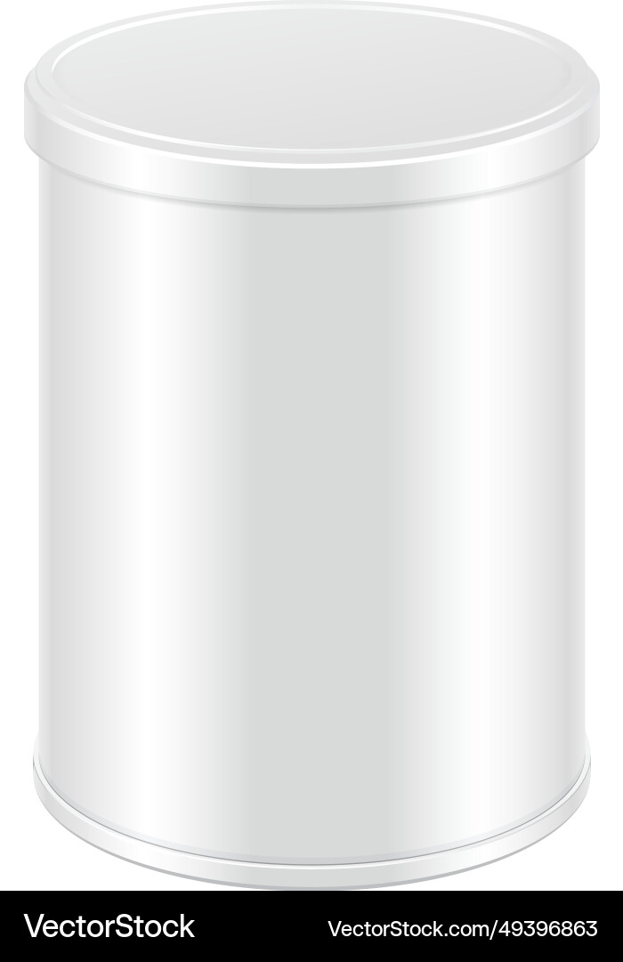 Realistic white can for different products Vector Image