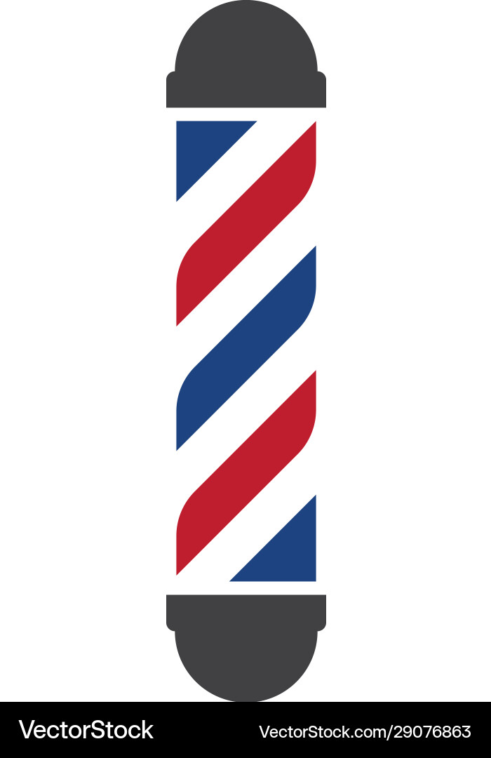 Retro Barber Pole Logo Royalty Free Vector Image