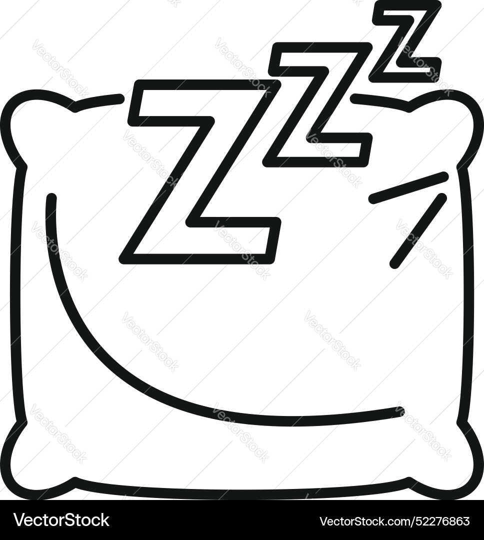 This simple icon represents the concept of sleep Vector Image