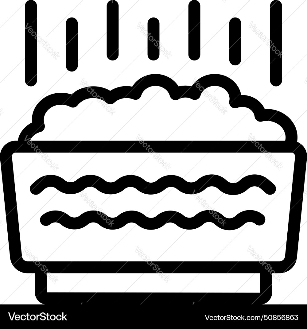 Waste absorbent icon outline litterbox Royalty Free Vector