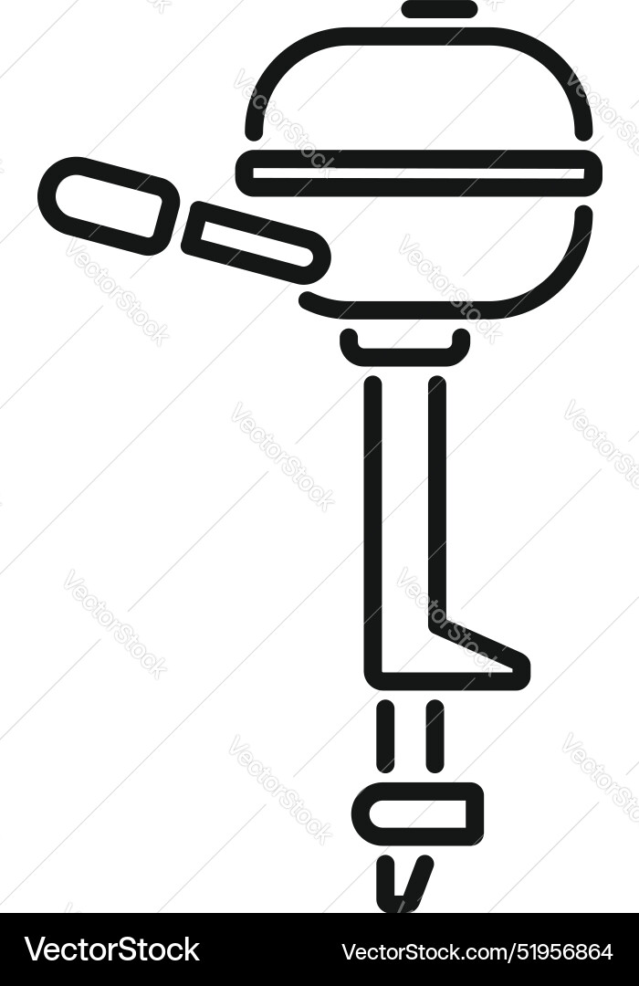 Boat motor icon representing powerboat engine for Vector Image