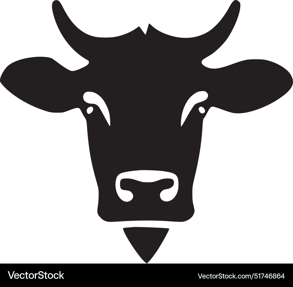 Cow - minimalist and simple silhouette Royalty Free Vector