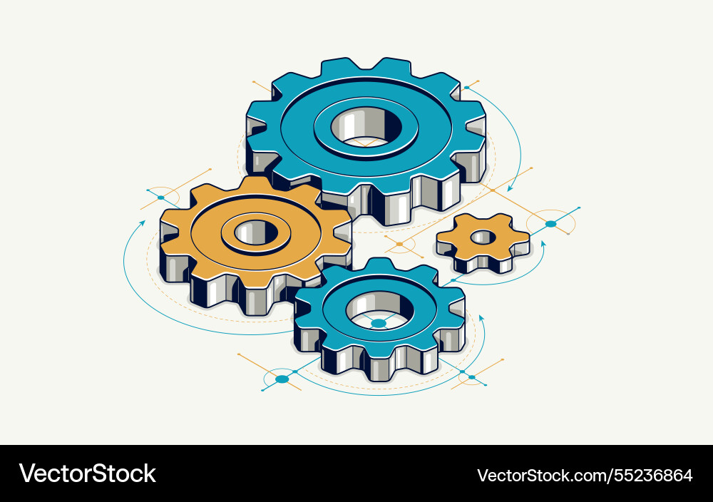 Engineering & Gears: Education Concept Vector Image