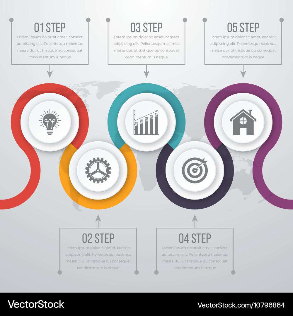 Timeline 3d infographic Royalty Free Vector Image