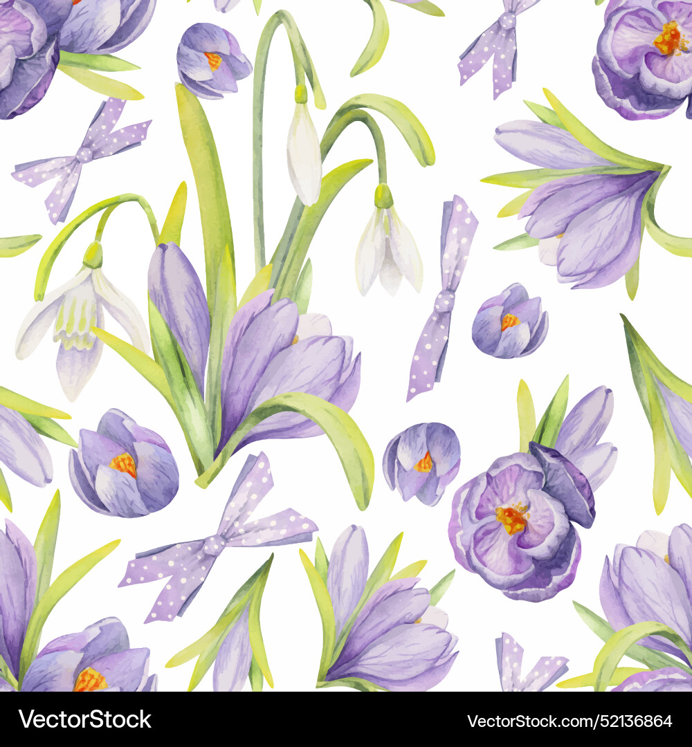 Watercolor hand drawn seamless pattern Royalty Free Vector