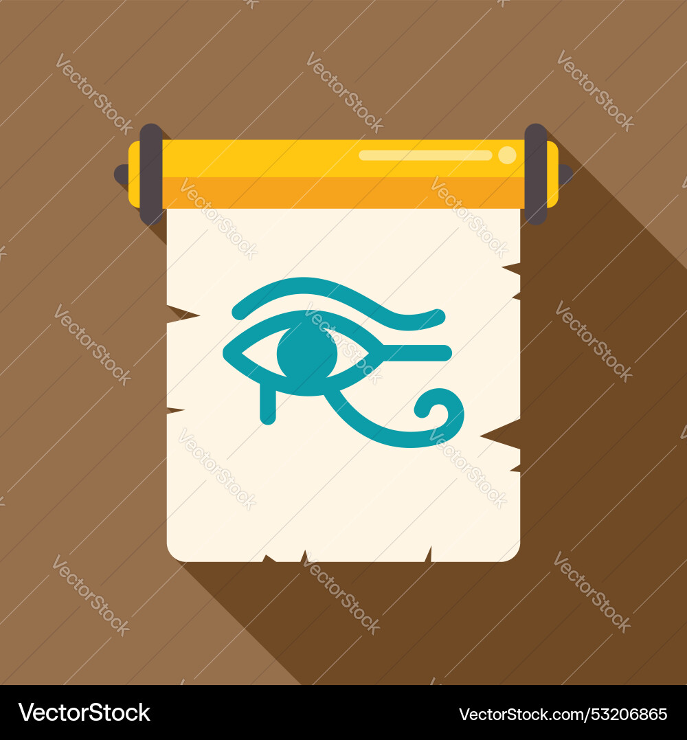 Ancient egyptian papyrus scroll depicting eye Vector Image