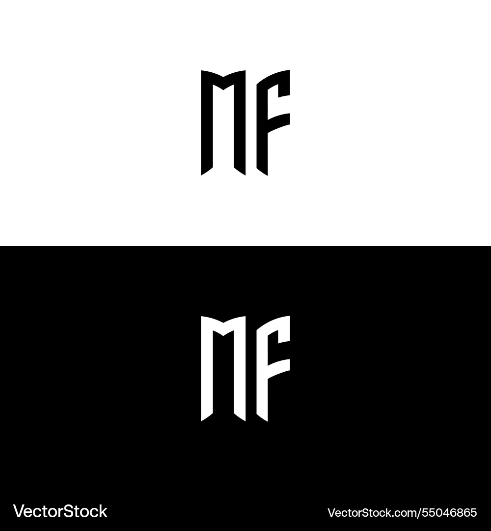 Creative-mf-architecture-monogram-letters-logo Vector Image