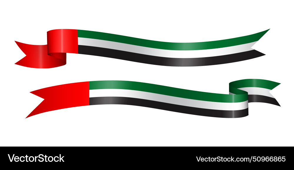 Flag Ribbons - United Arab Emirates Royalty Free Vector