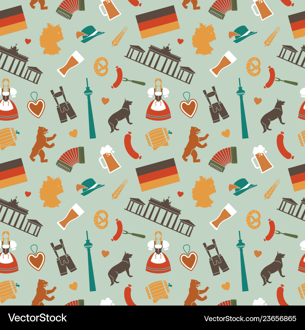 German Culture Pattern Royalty Free Vector Image