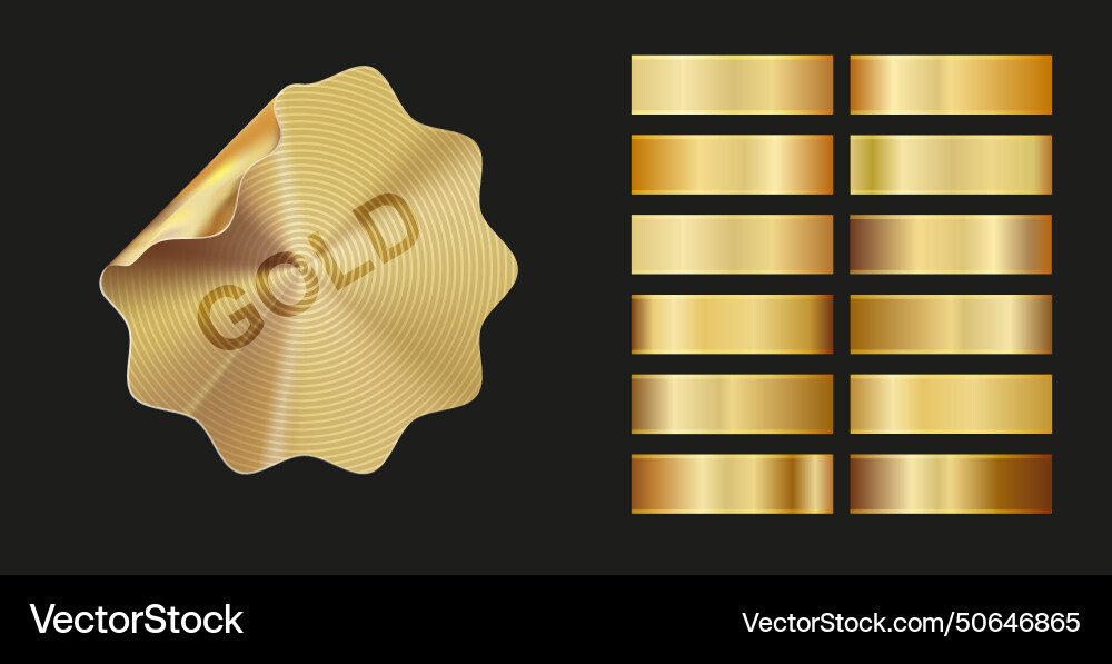Holographic silver bronze and golden foil Vector Image