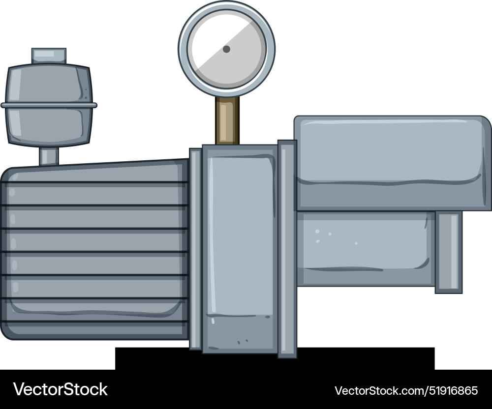 Industry vacuum pump cartoon Royalty Free Vector Image