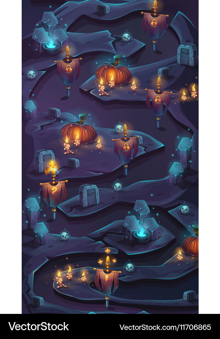 Level map with check points background Royalty Free Vector