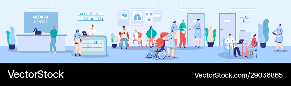 Medical Reception & Waiting Area Royalty Free Vector