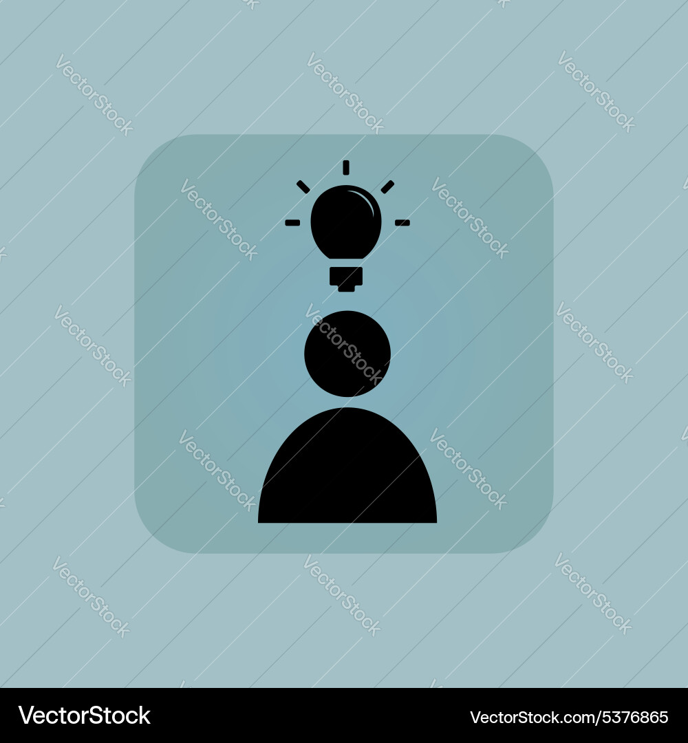 Pale blaue Idee Icon 1 Lizenzfreies Vektorbild