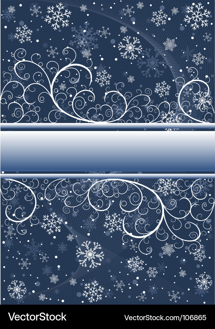 Winter Snowflake Banner Royalty Free Vector Image