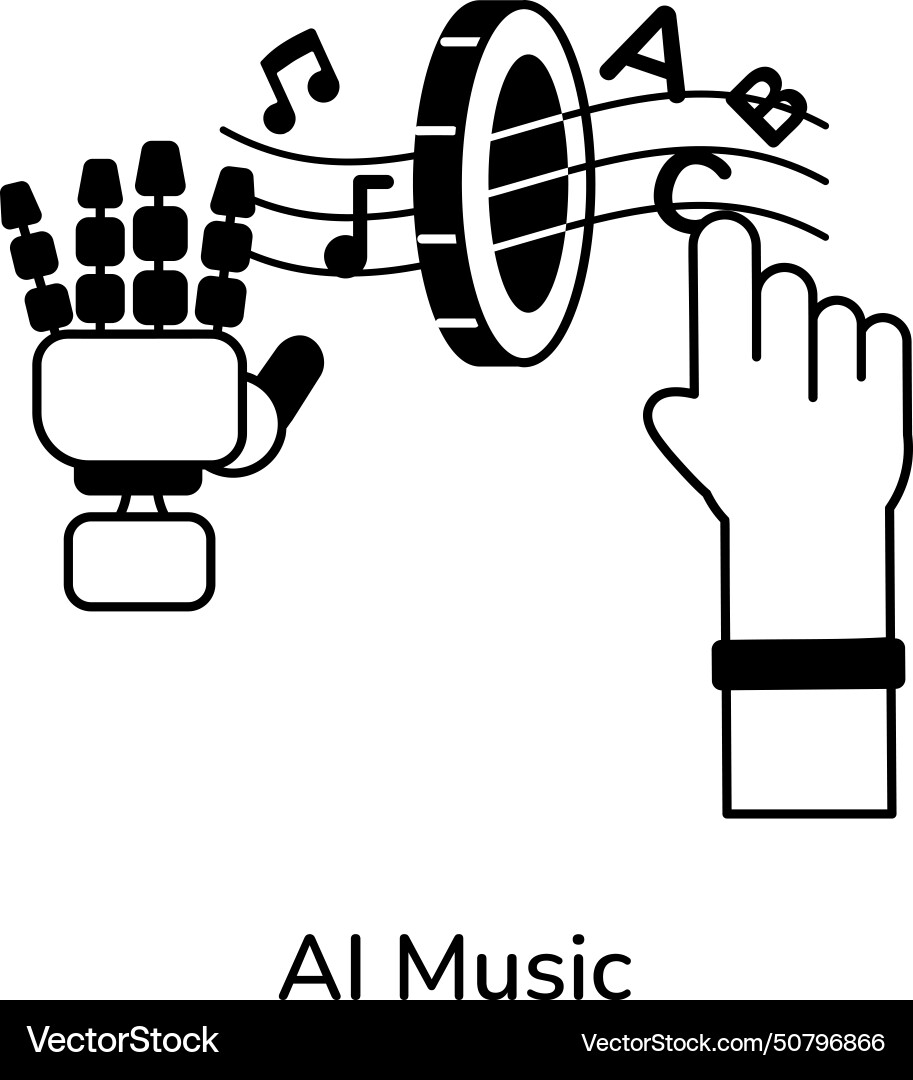 Ai music Royalty Free Vector Image - VectorStock