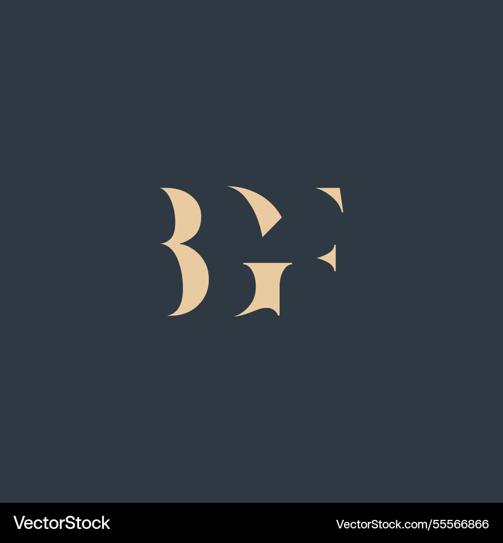 Bgf abstract letter logo Royalty Free Vector Image