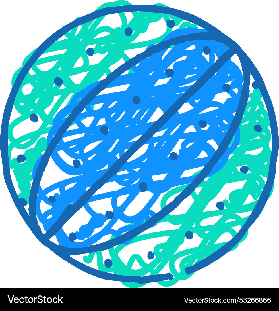 Chewing ball for dog icon doodle Royalty Free Vector Image