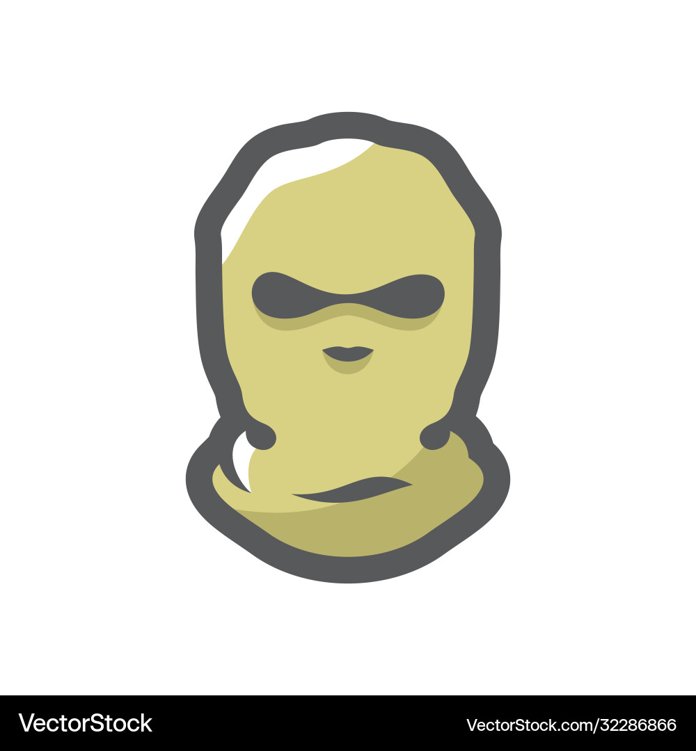 Crime Mask Balaclava Theft Royalty Free Vector Image