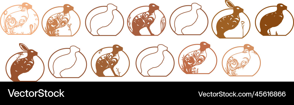 Easter Rabbit Royalty Free Vector Image Vectorstock