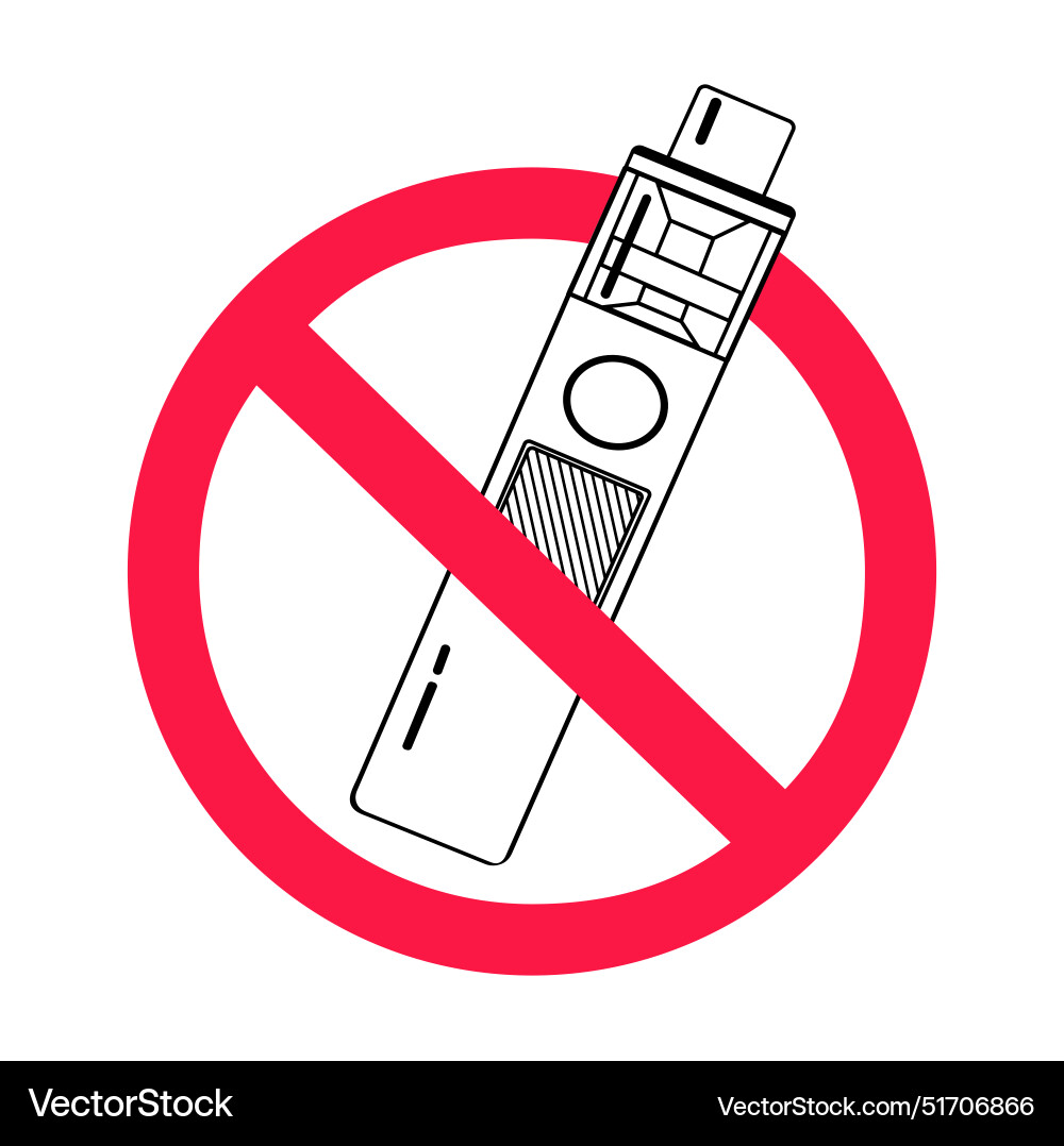 No vaping Royalty Free Vector Image - VectorStock