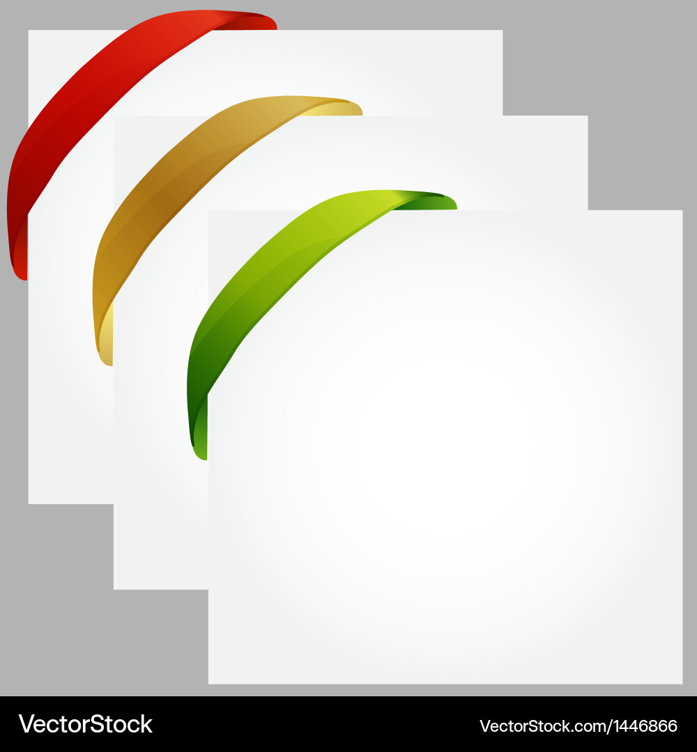 Paper with ribbon at the corner Royalty Free Vector Image
