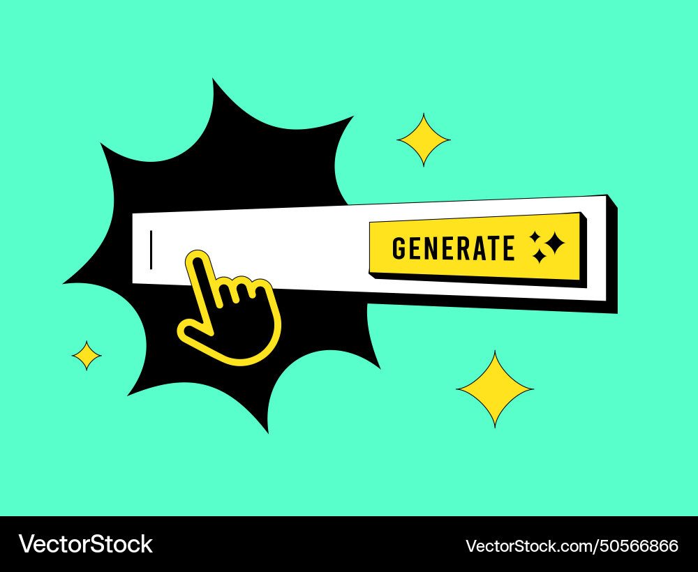 Prompt writing search field creative tool Vector Image