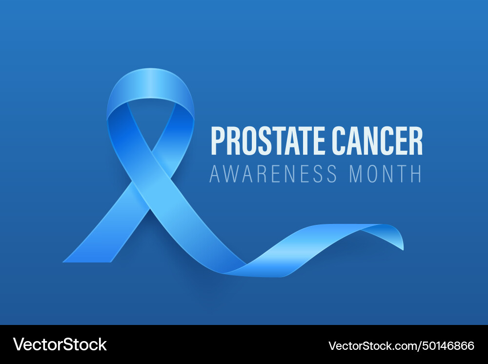 Prostate cancer banner card placard Royalty Free Vector