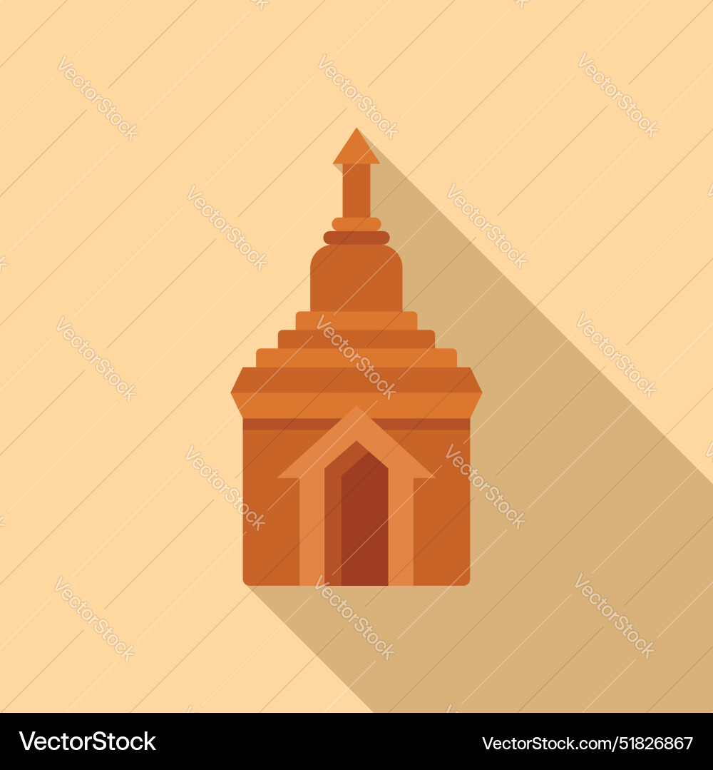 Buddhist temple building representing asian Vector Image
