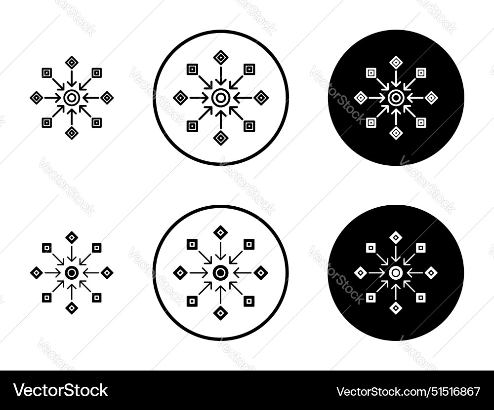 Centralized icon Royalty Free Vector Image - VectorStock