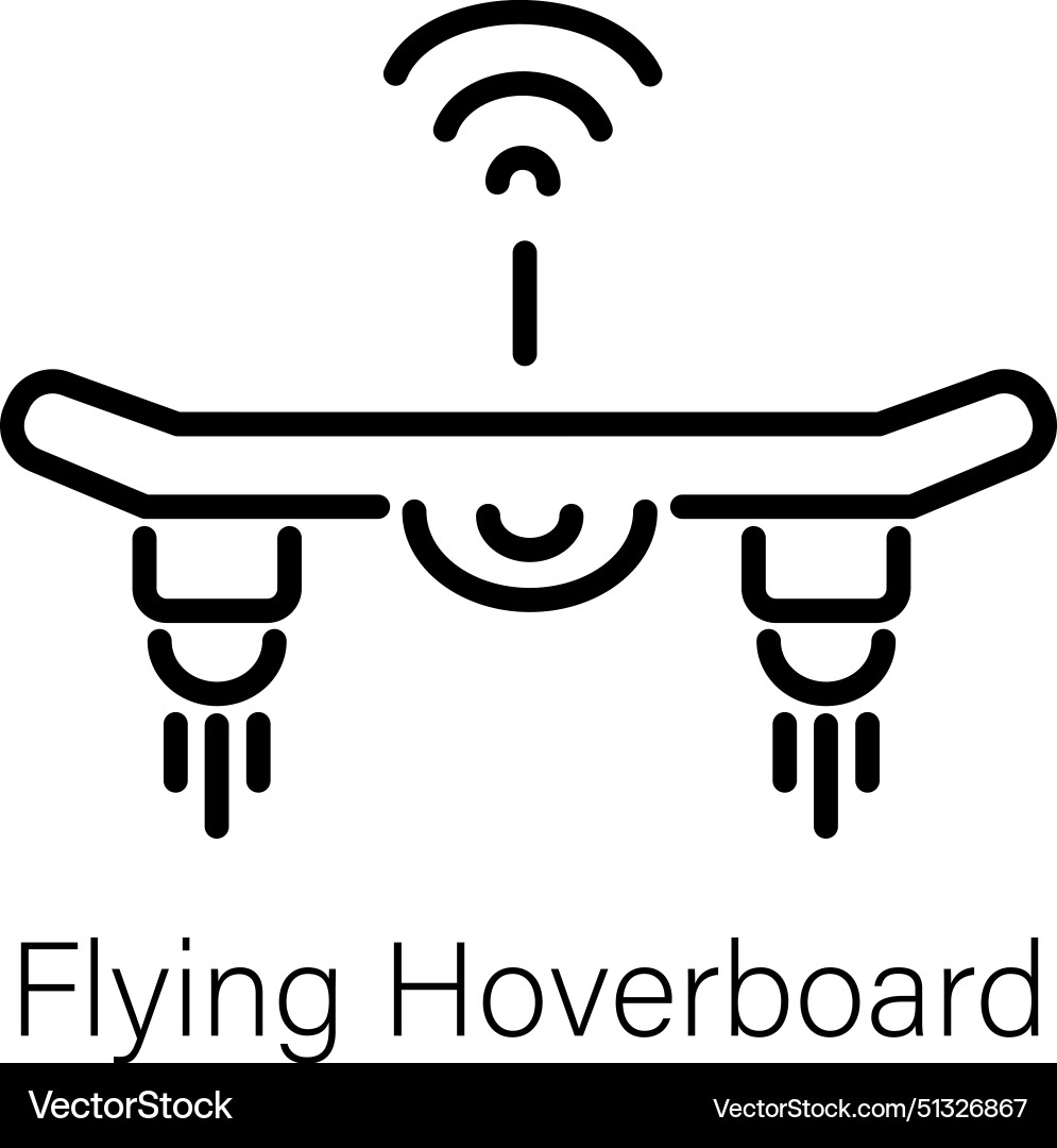 Fliegende Hoverboard Lizenzfreies Vektorbild