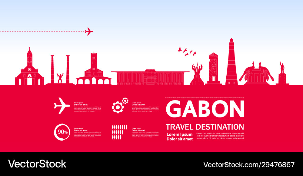 Gabon travel destination Royalty Free Vector Image
