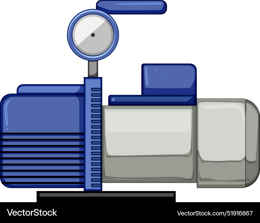 Gauge vacuum pump cartoon Royalty Free Vector Image