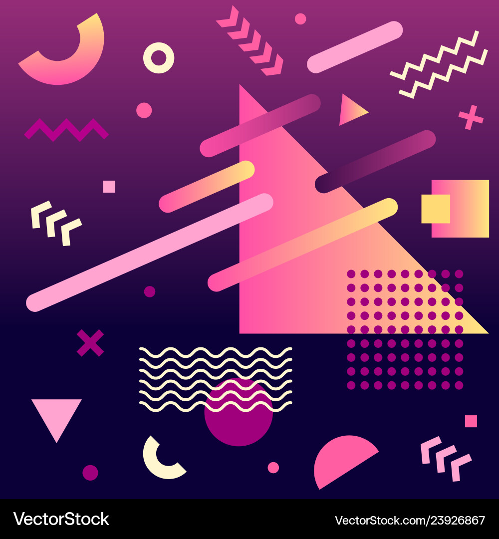 Memphis Style Abstract Background Royalty Free Vector Image