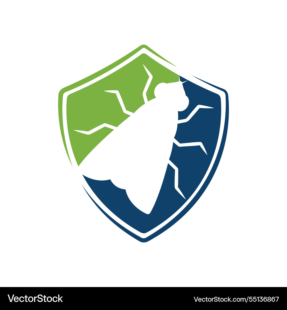 Pest control logo design insecticide icon Vector Image