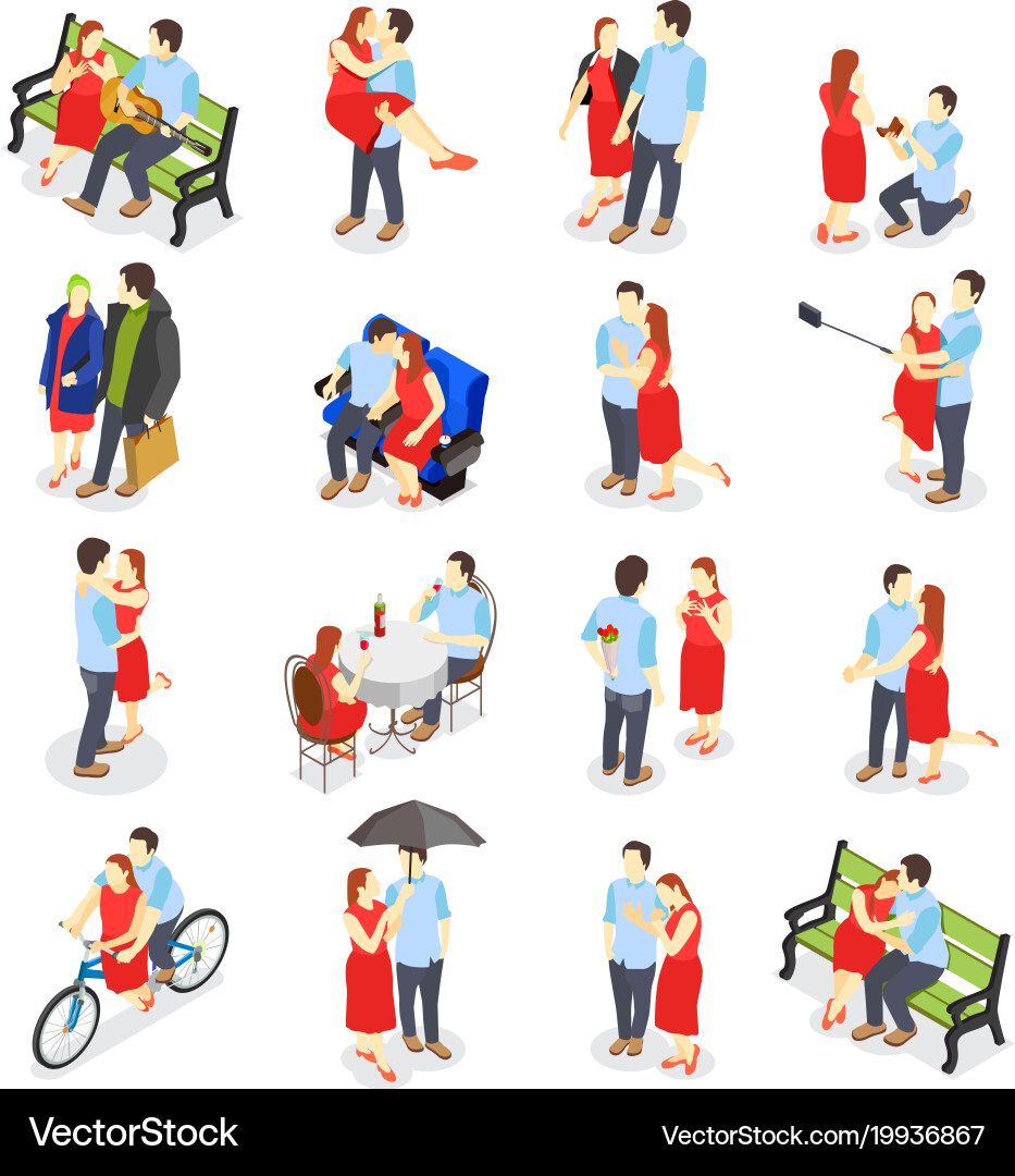 Romantic Couple Icons Royalty Free Vector Image