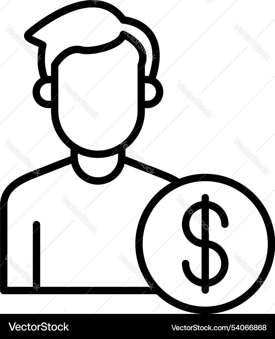 Cheater line icon design Royalty Free Vector Image