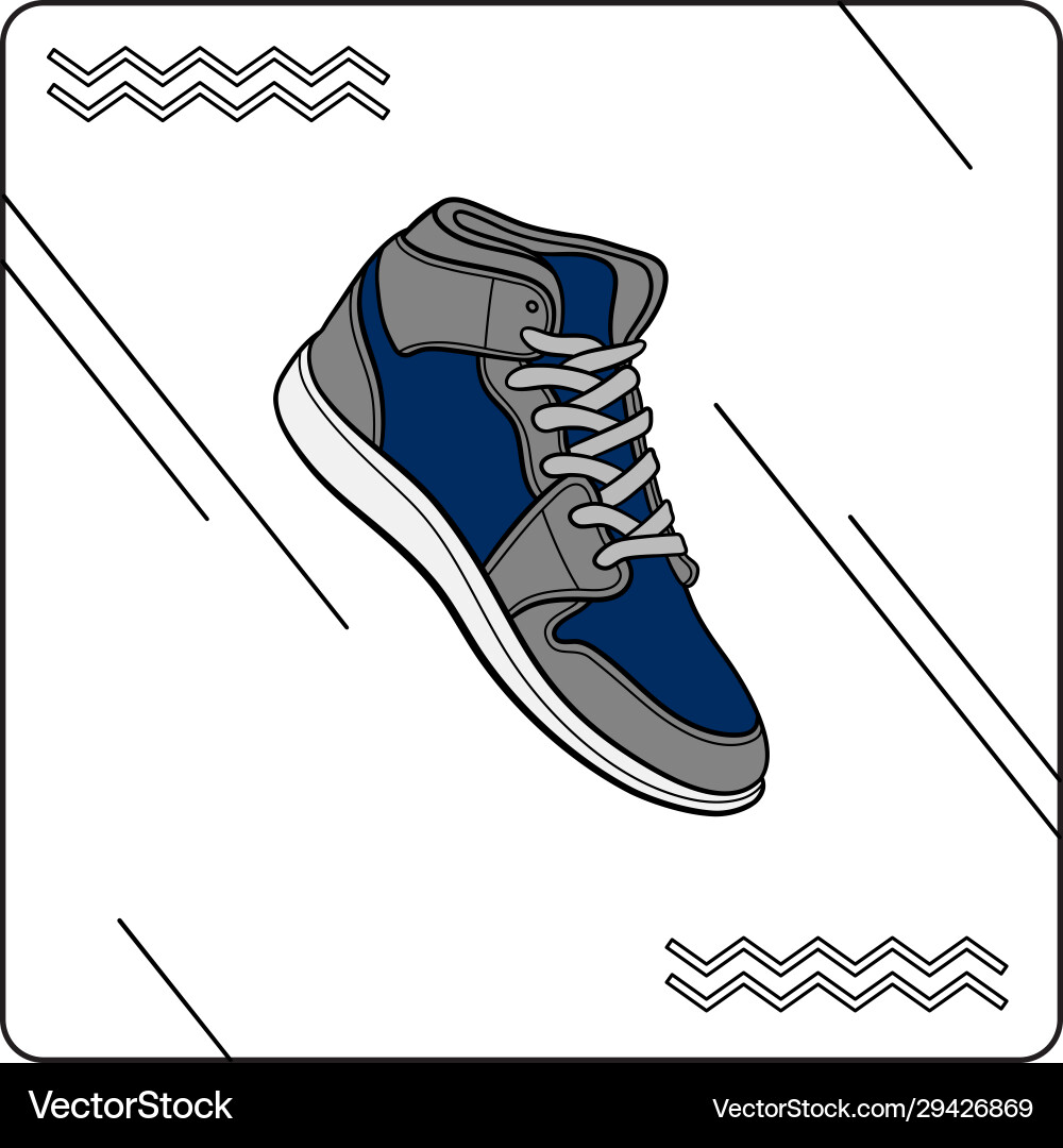 Basic sneaker Royalty Free Vector Image - VectorStock