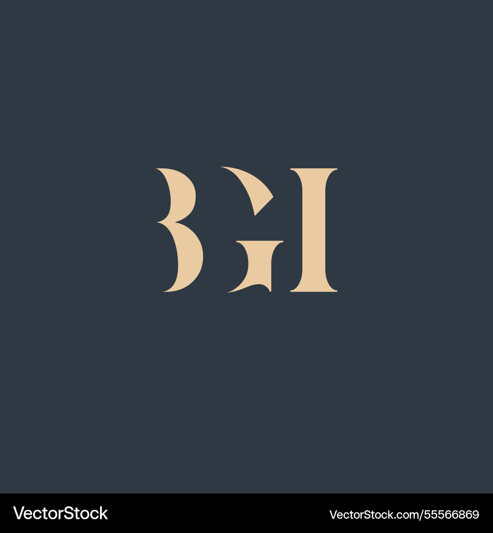 Bgi abstract letter logo Royalty Free Vector Image