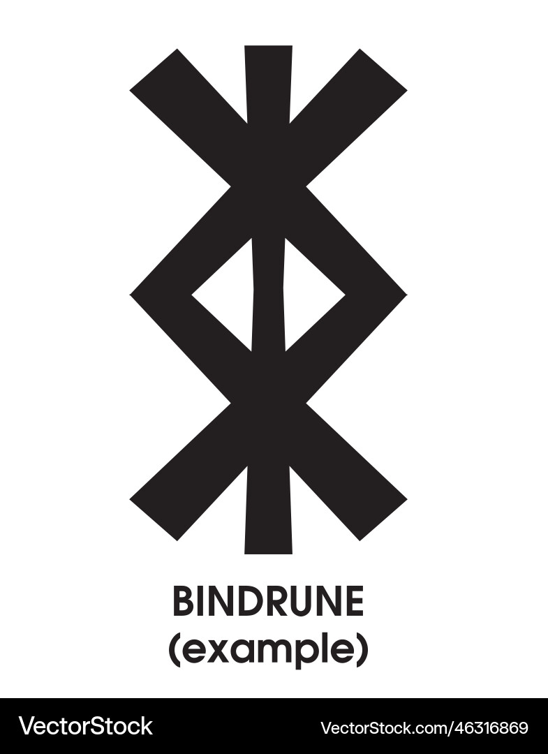 Bindrune protective sign viking bind rune Vector Image