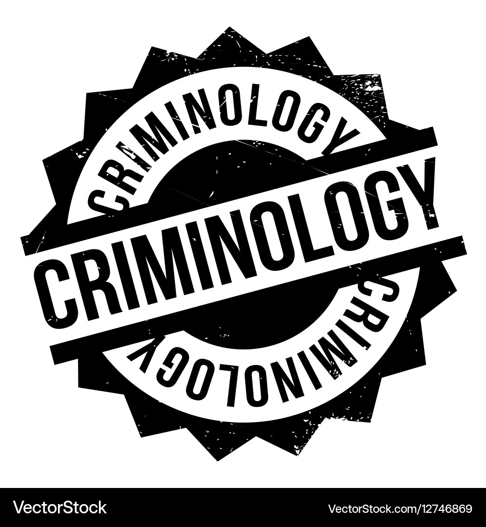 Criminology rubber stamp Royalty Free Vector Image